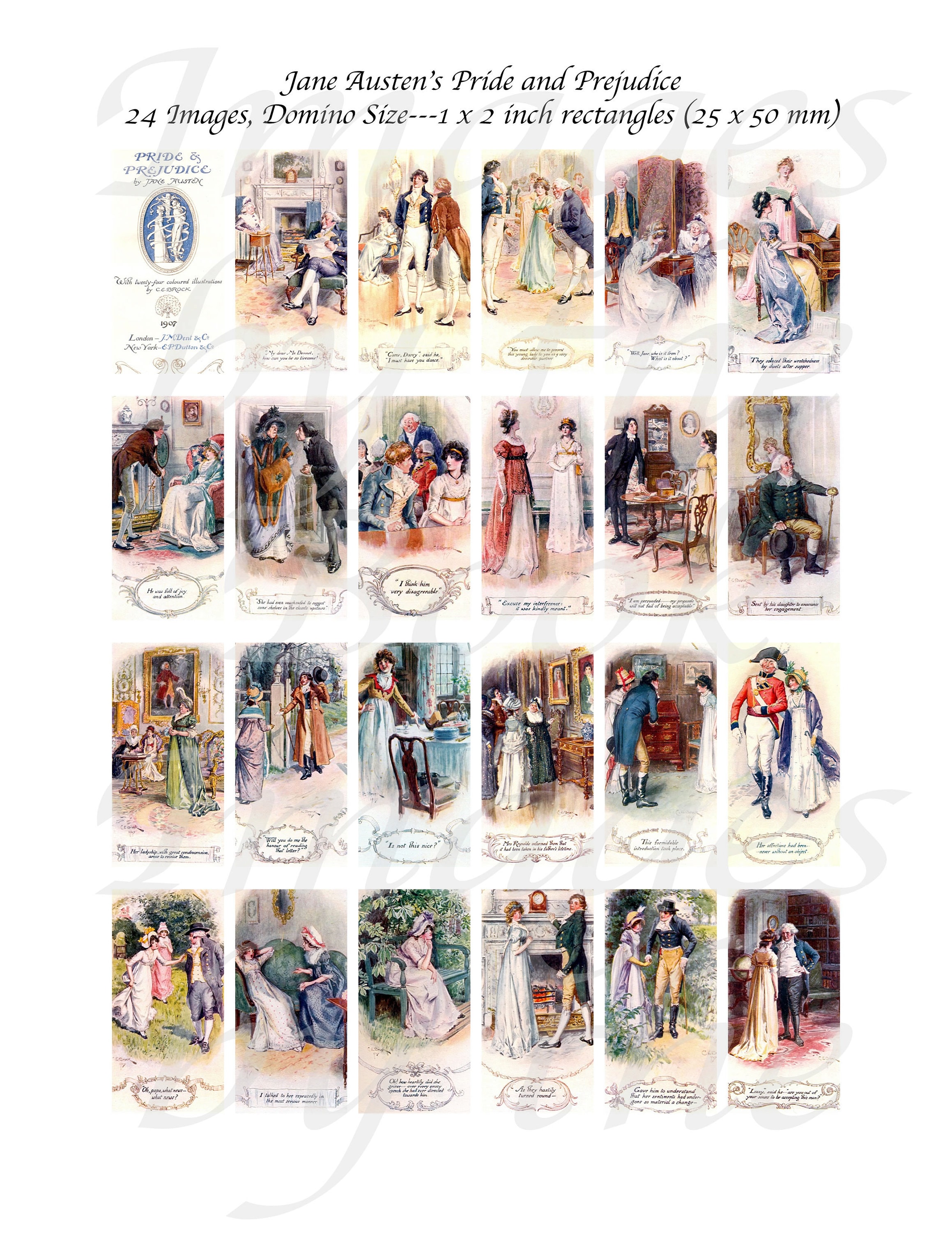 Jane Austen Illustrations, Pride and Prejudice, Squares and Rectangles ...
