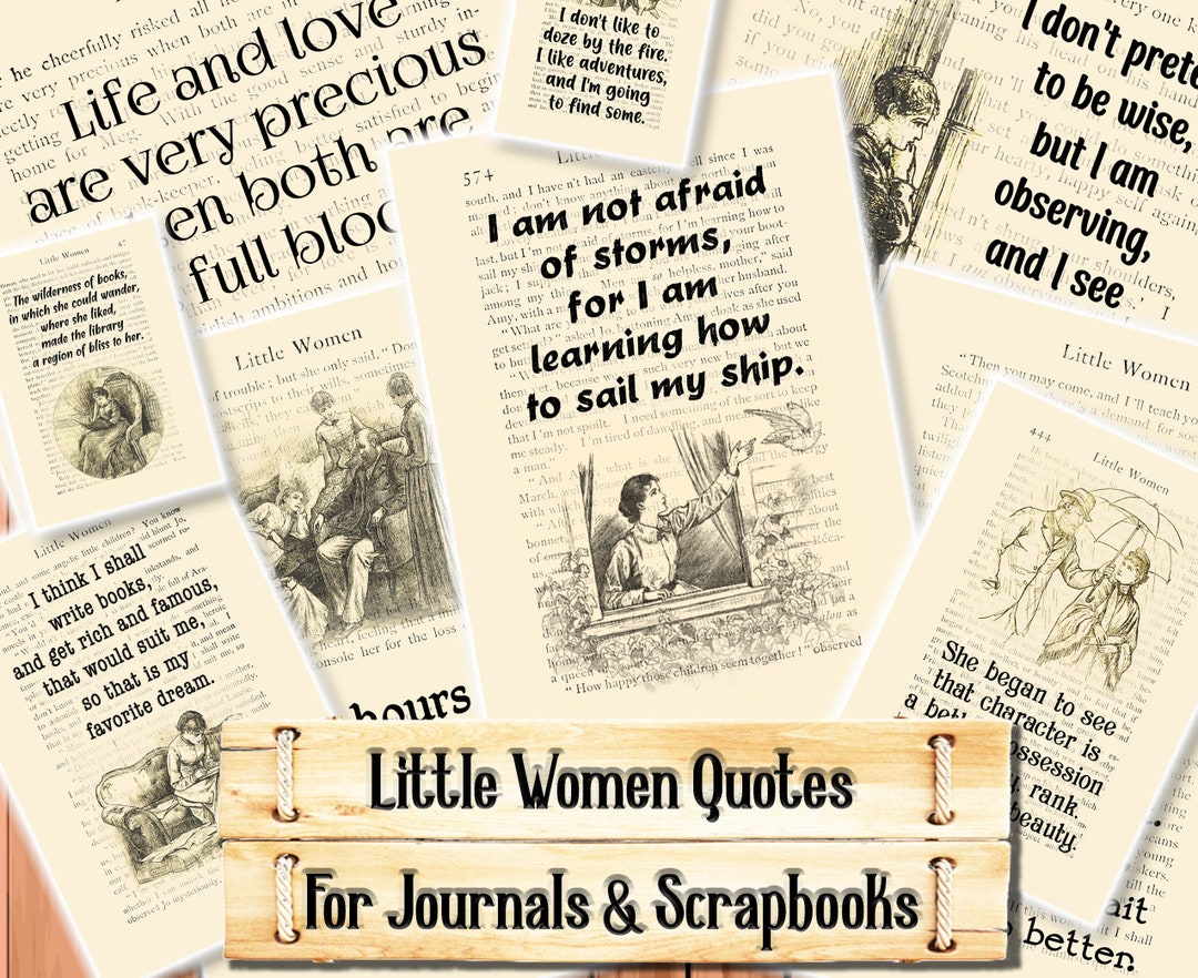 Little Women Quotes, Louisa May Alcott Prints, Junk Journal Kit ...