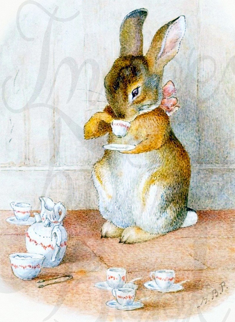 Beatrix Potter Girl Bunny, Two Book Edge Art Patterns (digital Download ...