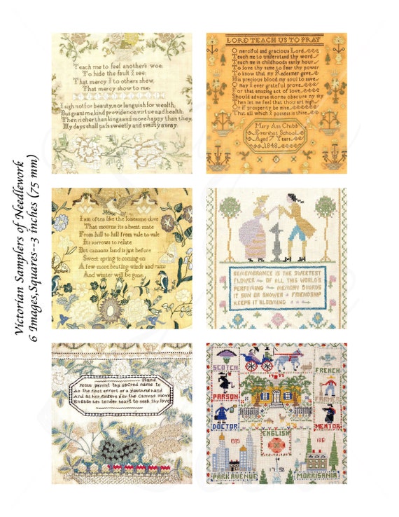 Scrapbooking Clip Art & Image Files Victorian Embroidery Samplers ...