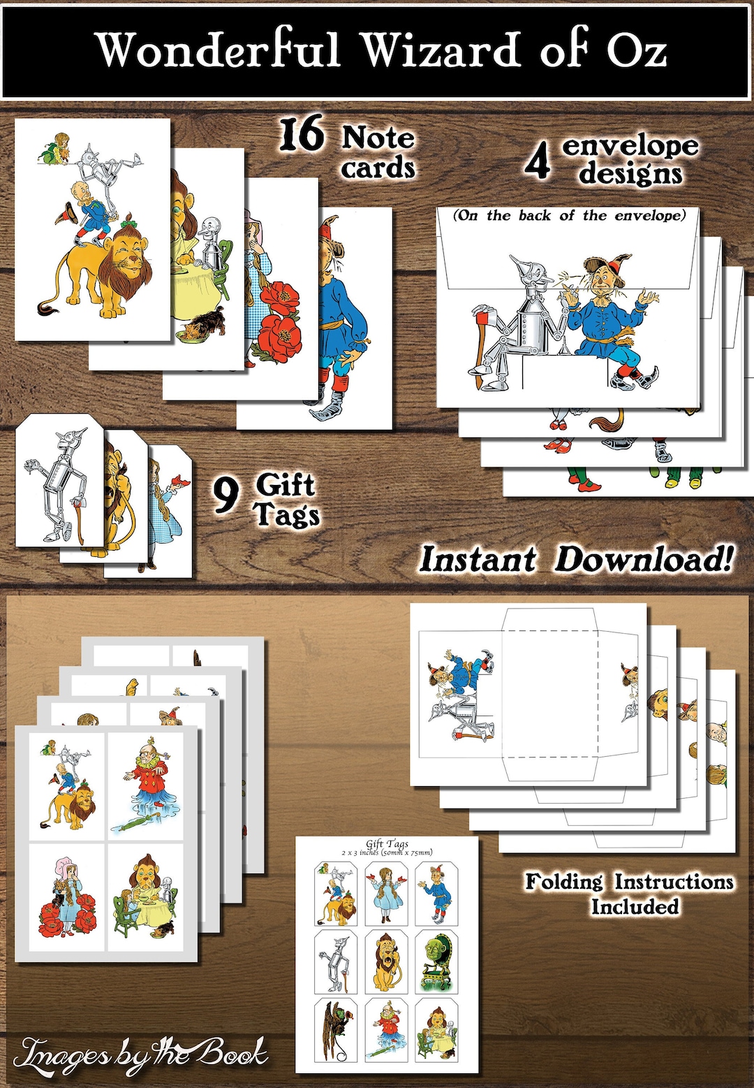 Wonderful Wizard of Oz, Stationery Set, Download and Print Upon ...