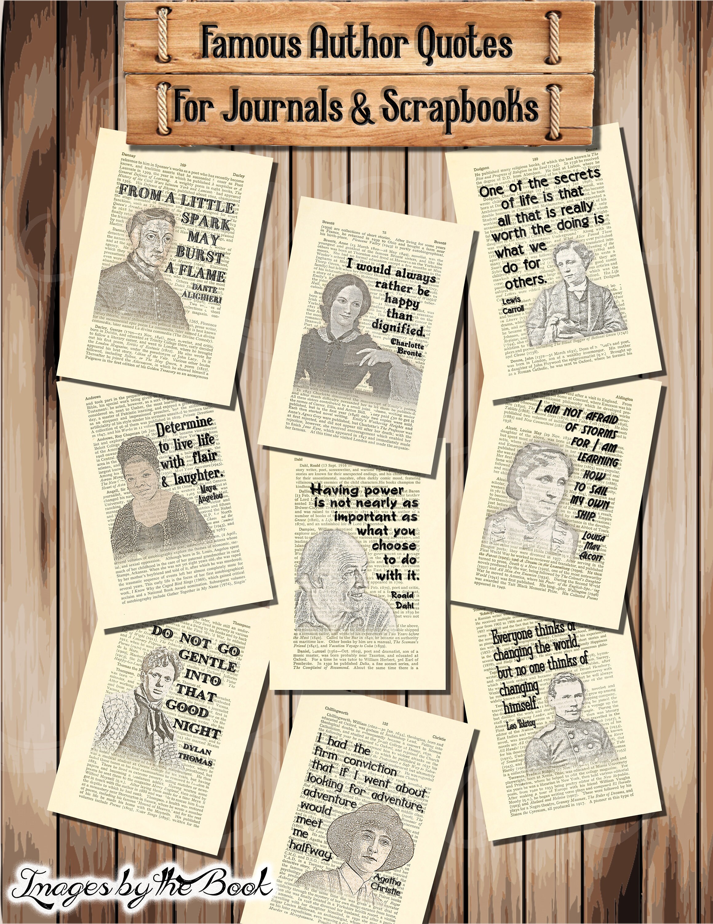 Famous Authors Quotes Junk Journal Kit - Etsy