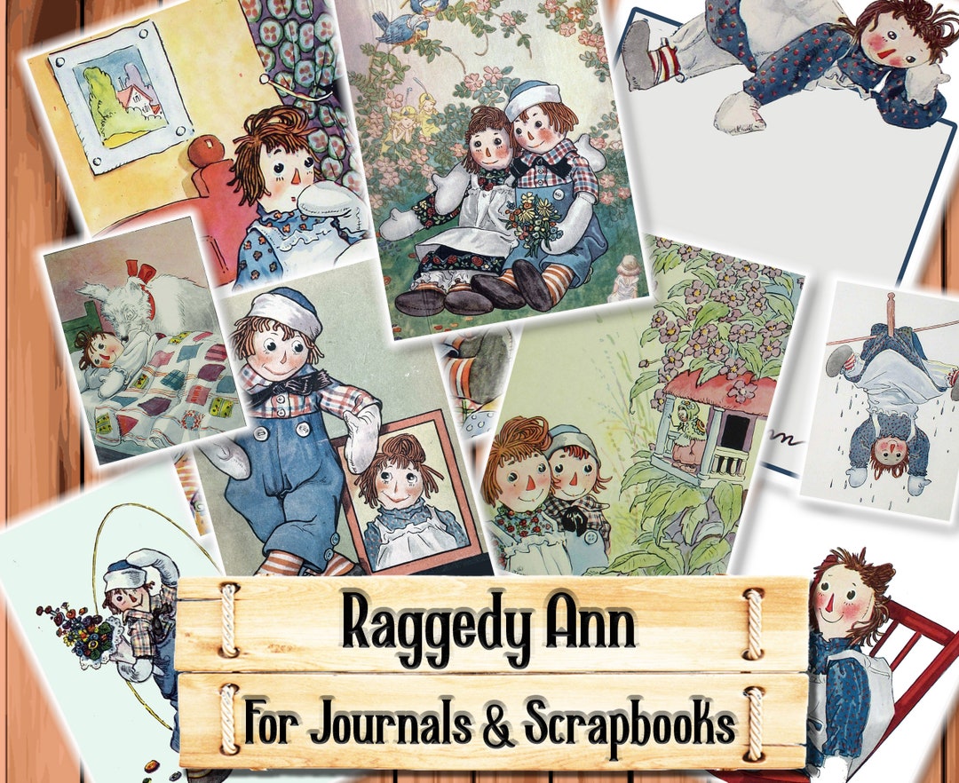 Raggedy Ann Books, Junk Journal Kit, Download and Print Upon Purchase ...