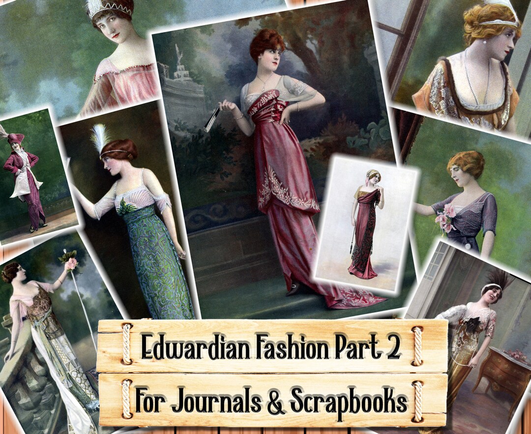 Edwardian Fashion Prints #2, 1900s Dresses, 1910s Dresses, Junk Journal ...