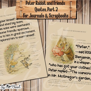 Beatrix Potter Book Quotes Part 2, Peter Rabbit and Friends, Junk ...