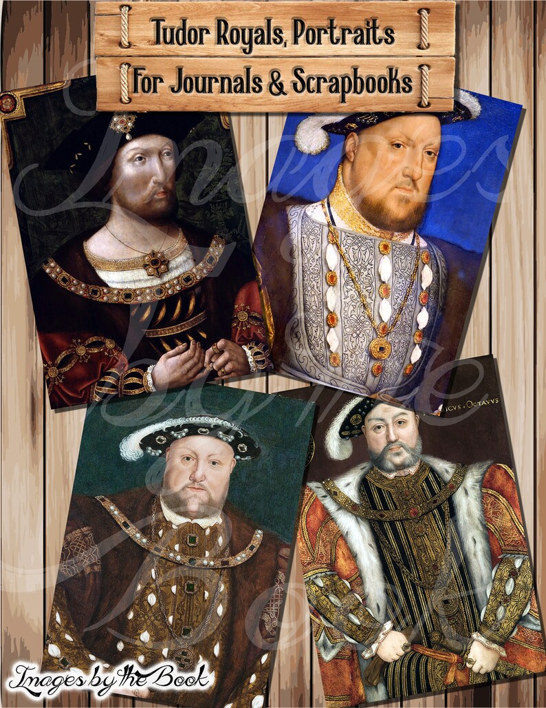 Tudor Portraits King Henry VIII and Queen Elizabeth I Junk - Etsy