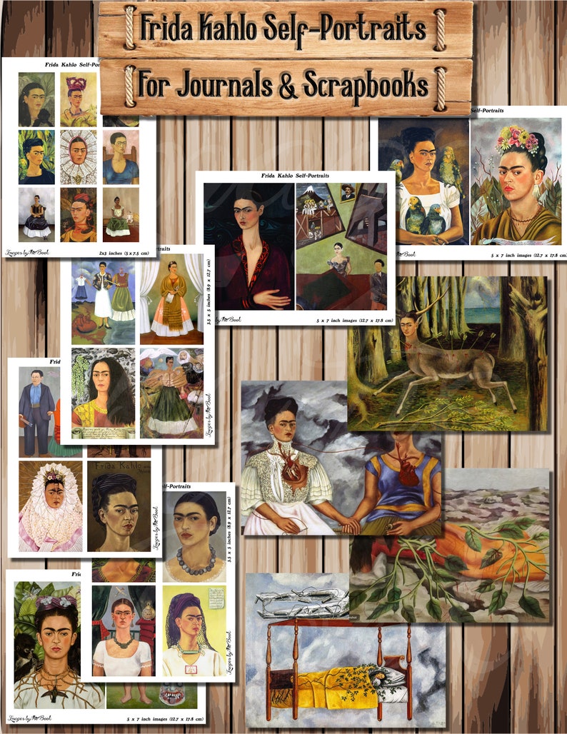 Frida Kahlo Self-portraits, Junk Journal Kit (digital Download) - Etsy