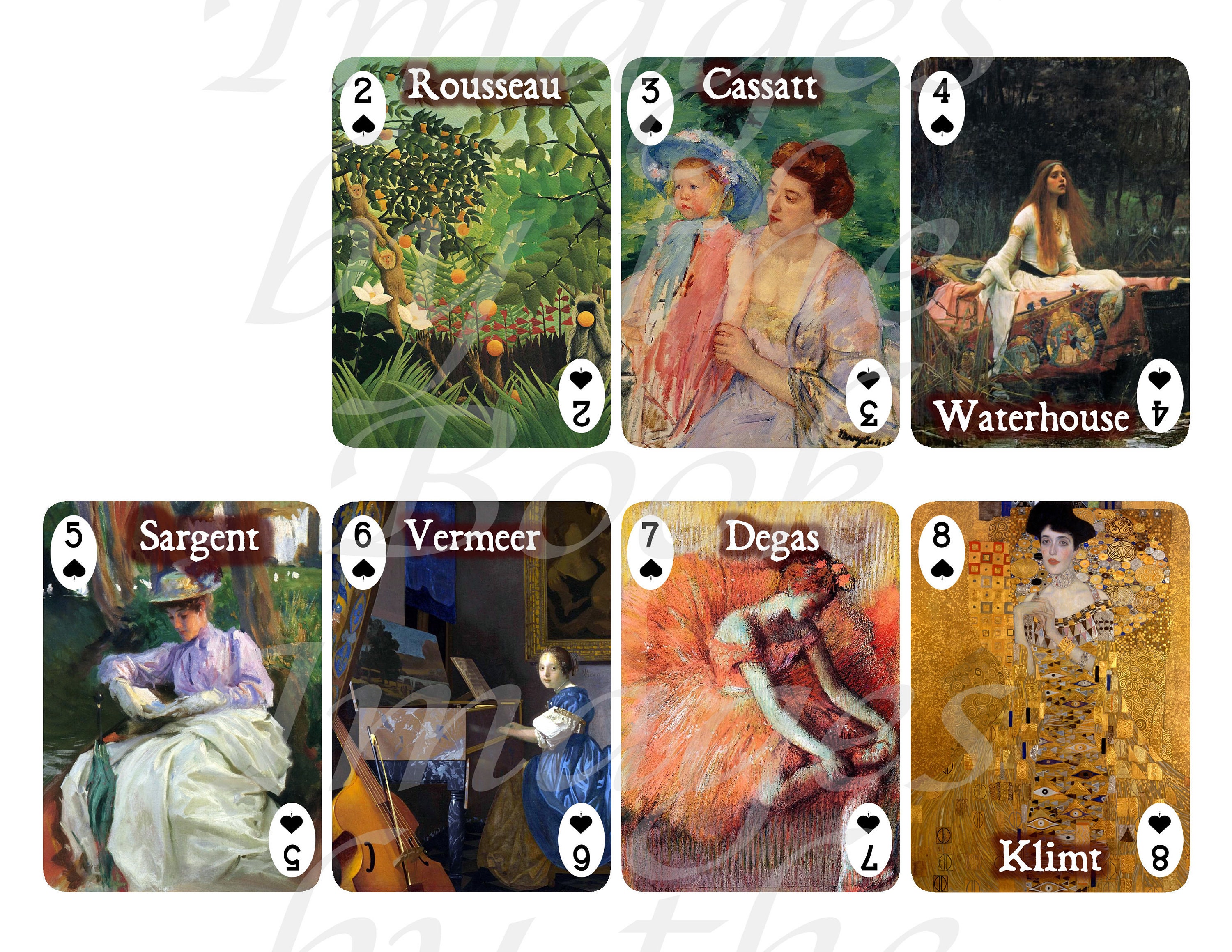 Famous Paintings Prints Playing Cards A Full Deck of - Etsy