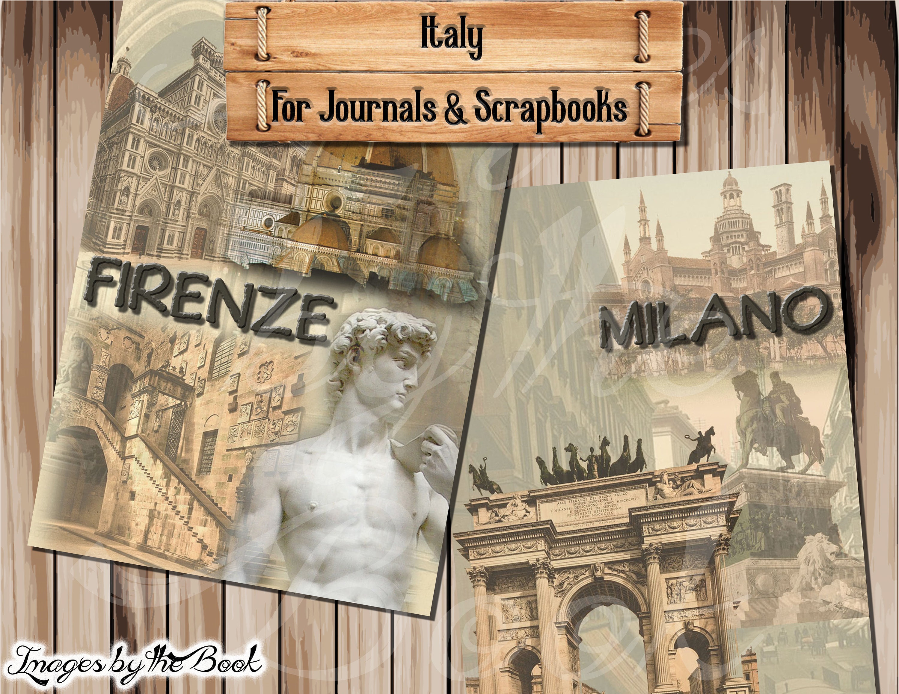 Italy Travel Posters Italian Ephemera Junk Journal Kit - Etsy