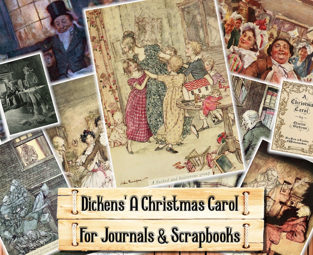 Dickens' Christmas Carol, Illustrations, Junk Journal Kit, Download and ...