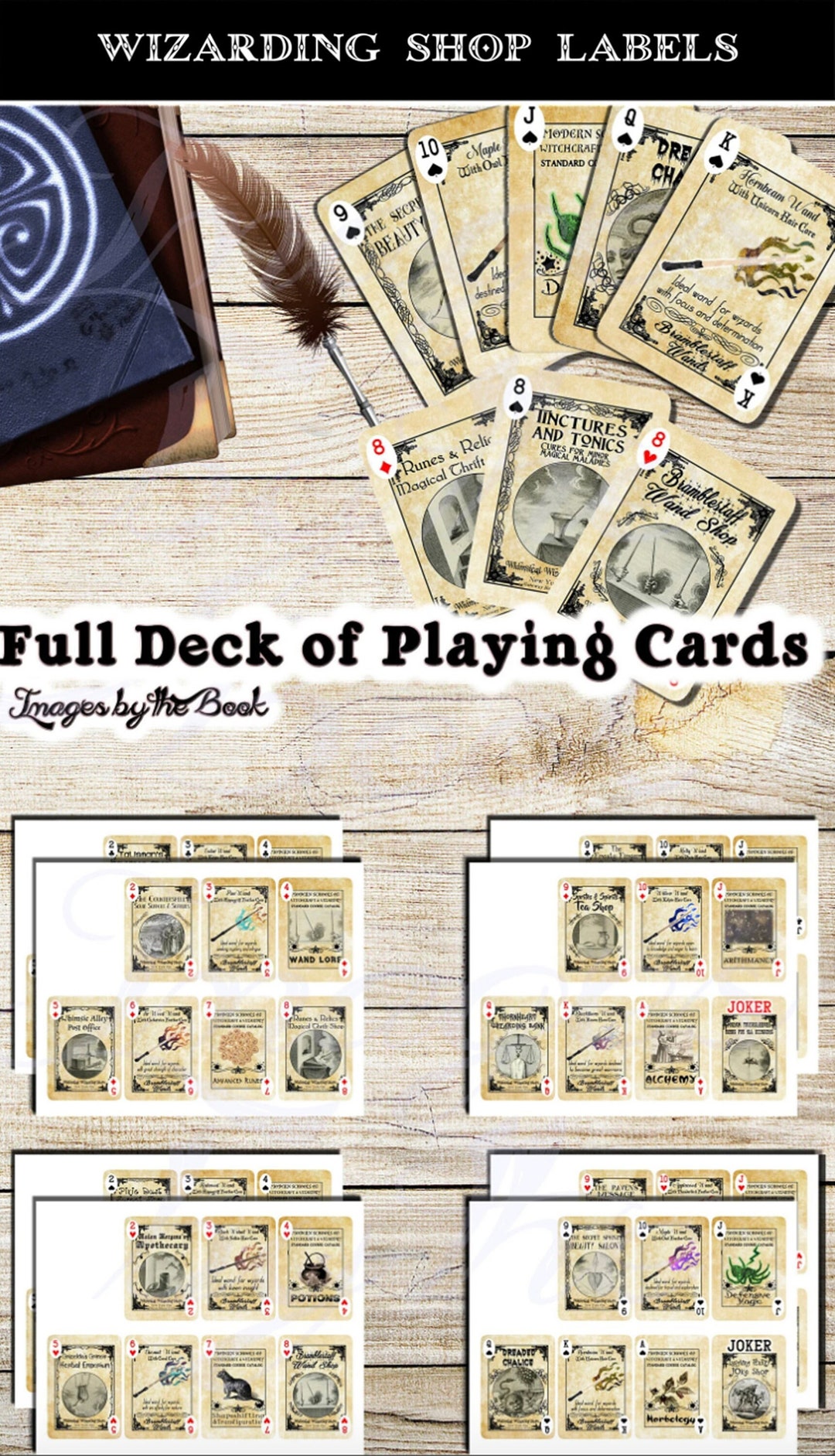Wizard Labels, Playing Cards (A Full Deck of Cards!), Download and ...