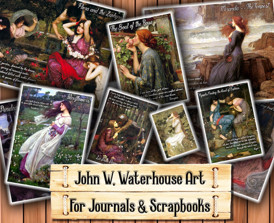 John William Waterhouse Art, Junk Journal Kit, Download and Print Upon ...