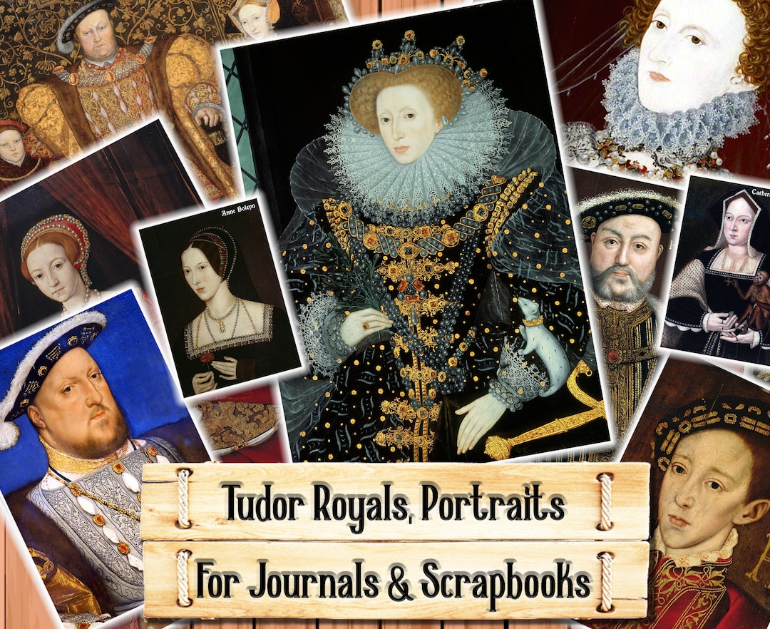 Tudor Portraits, King Henry VIII and Queen Elizabeth I, Junk Journal ...