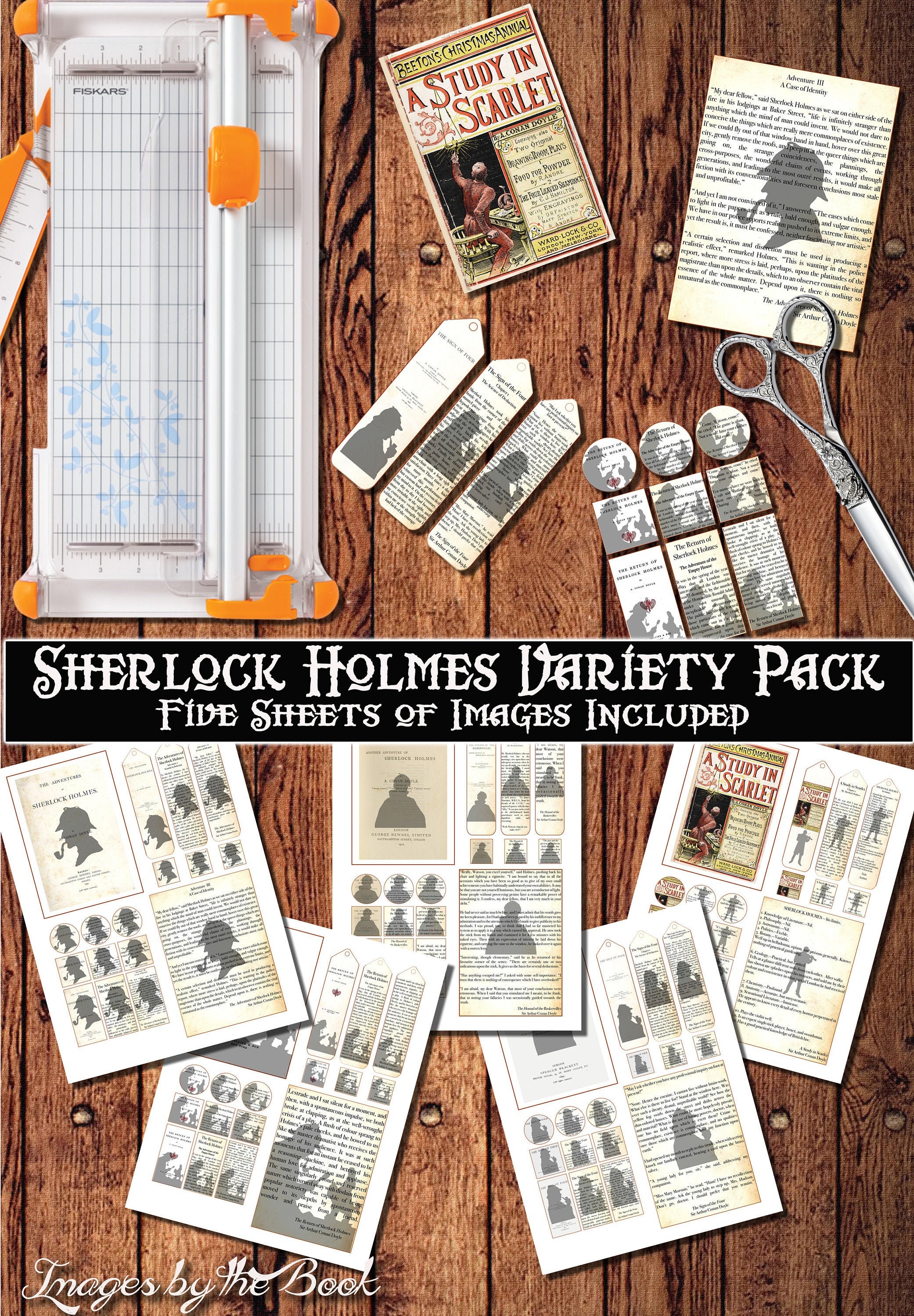 Sherlock Holmes Bundle Five Sheets Included. | Etsy