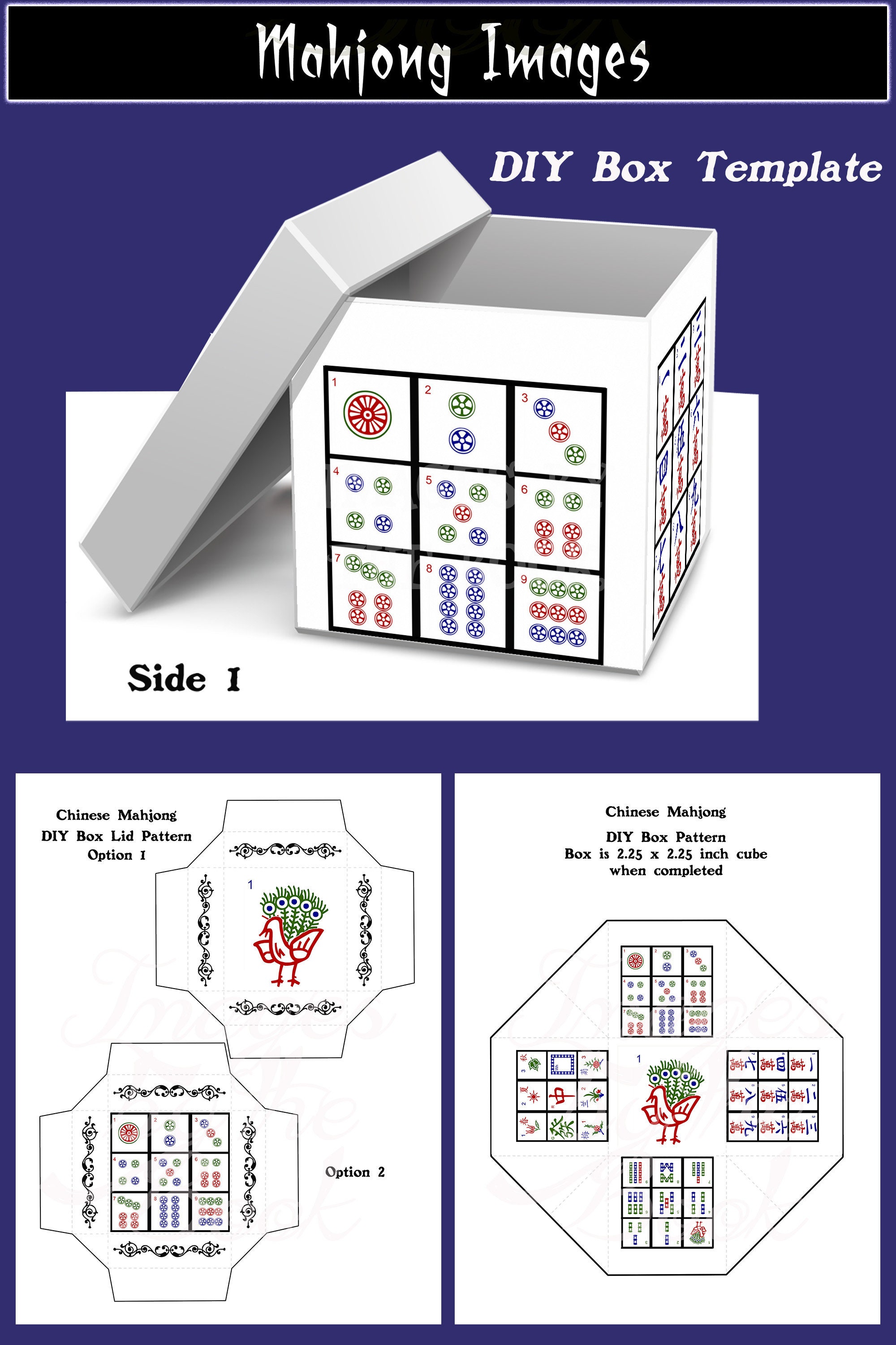 Mahjong Tiles Round Images With 6 Sizes Included - Etsy