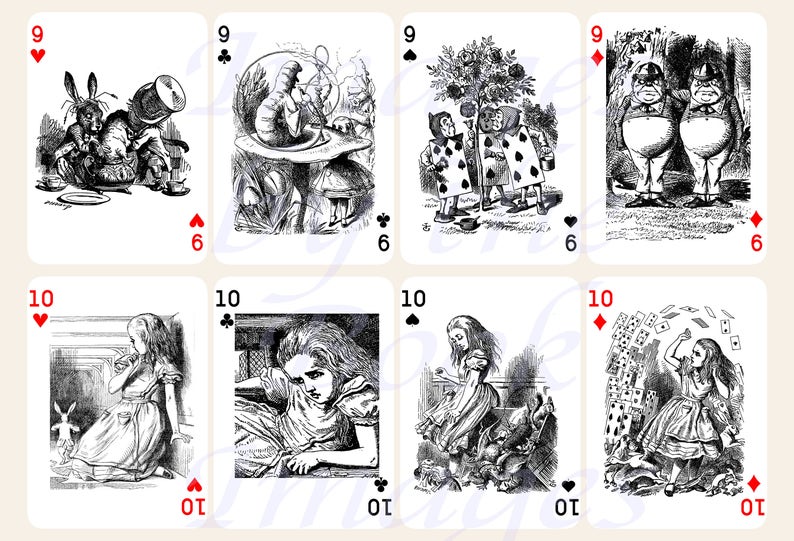 Alicia en el País de las Maravillas, Baraja de Cartas Completa ...