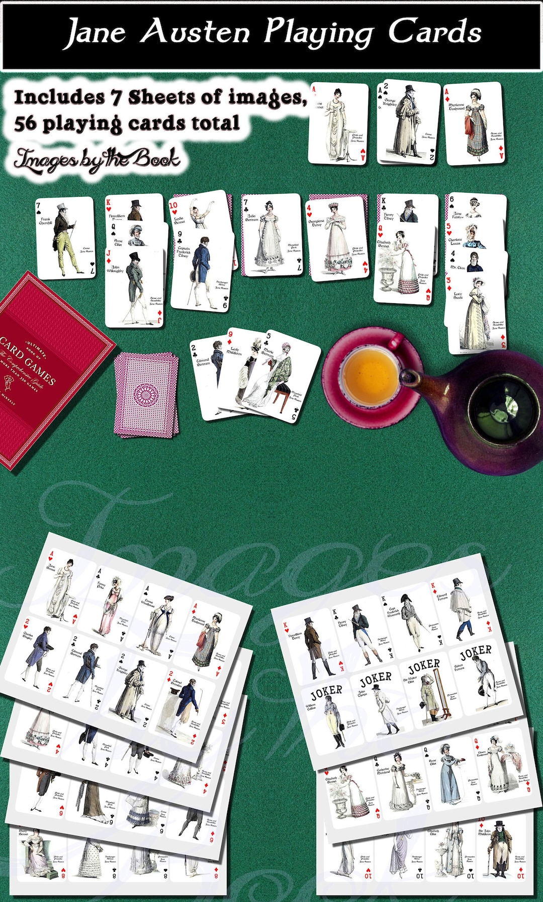 Jane Austen Books, Playing Cards (A Full Deck of Cards!), Download and ...