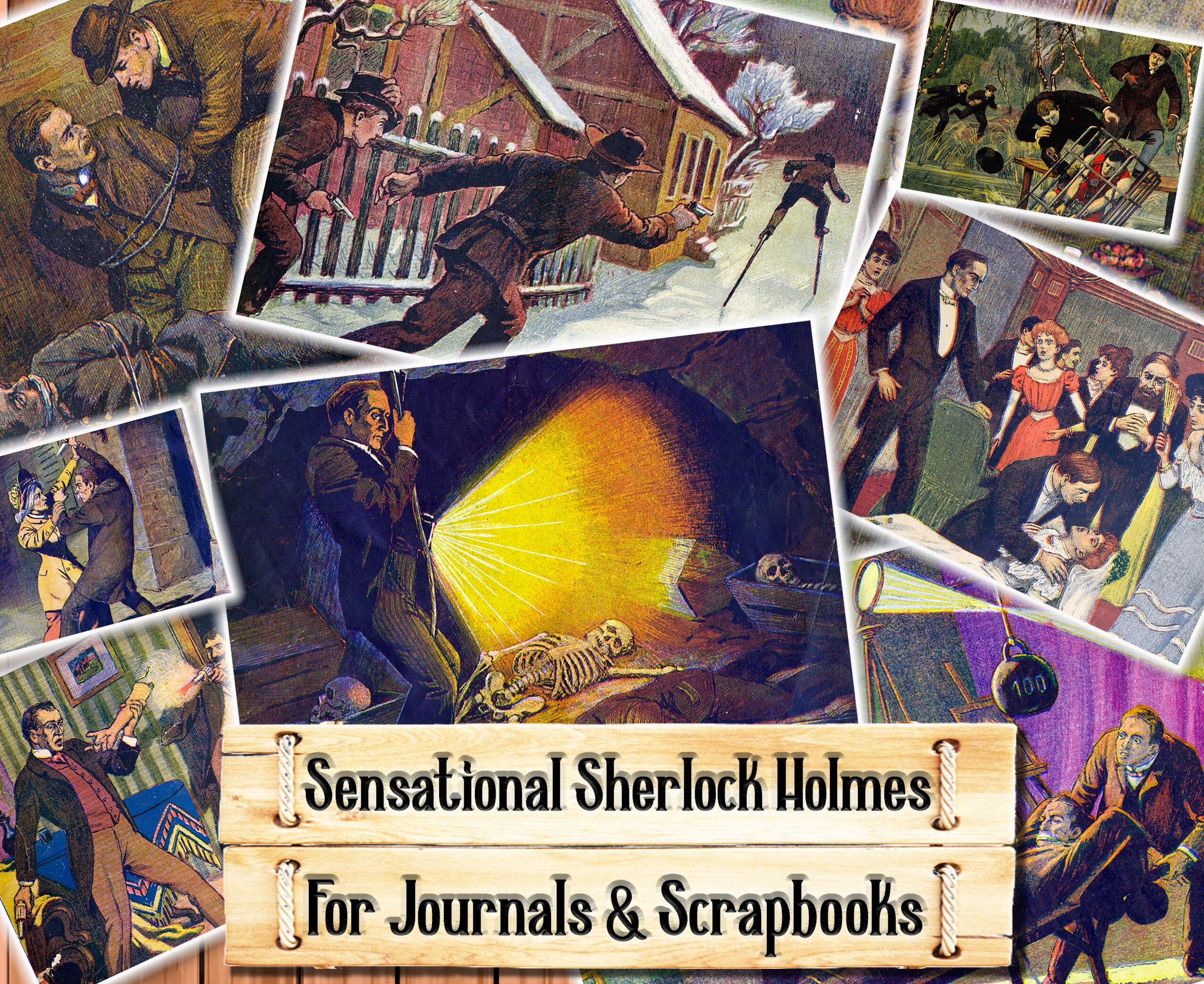 Sensational Sherlock Holmes in Color Junk Journal Kit - Etsy