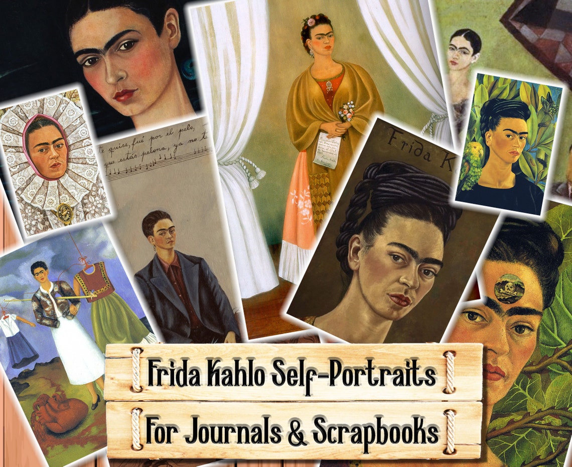 Frida Kahlo Self-portraits, Junk Journal Kit (digital Download) - Etsy