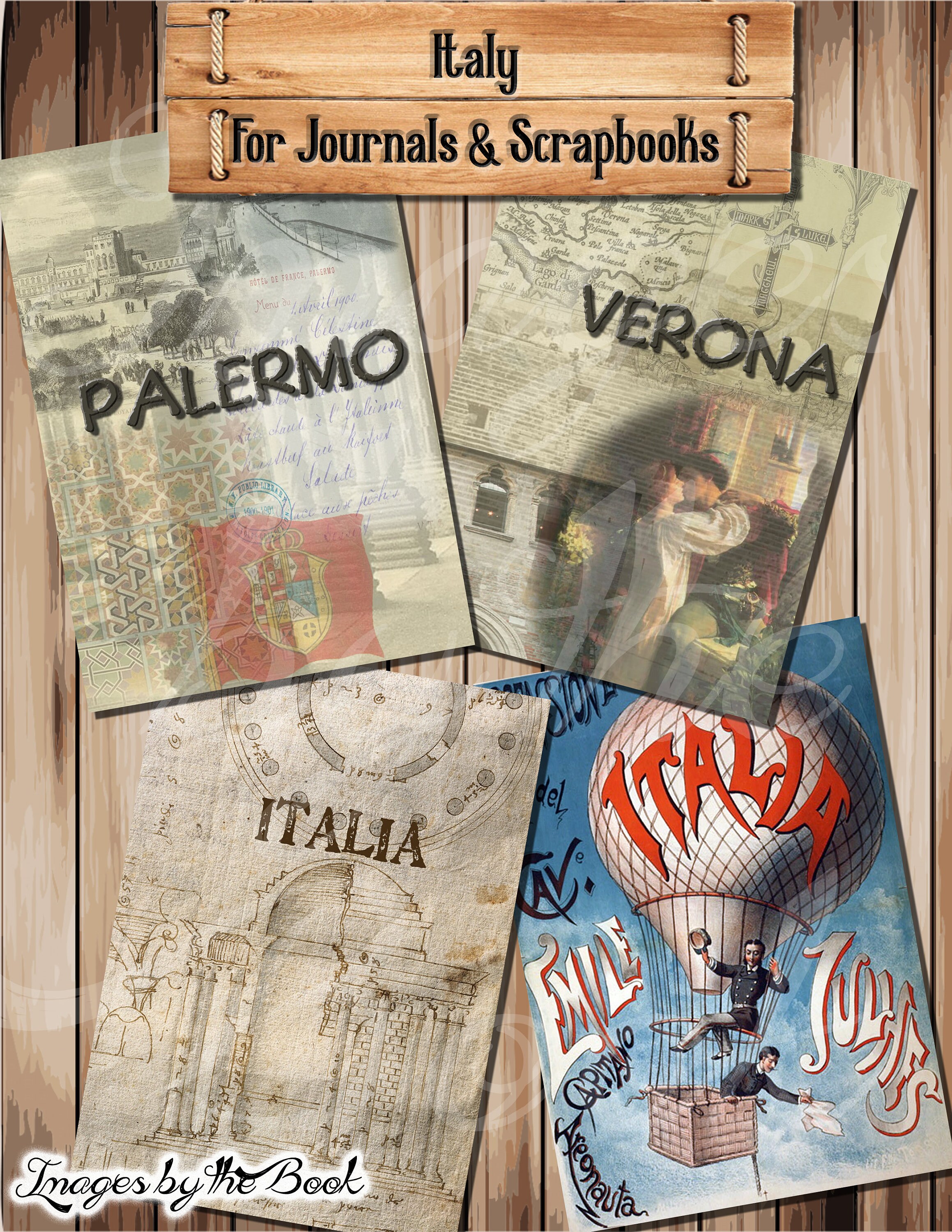 Italy Travel Posters Italian Ephemera Junk Journal Kit - Etsy