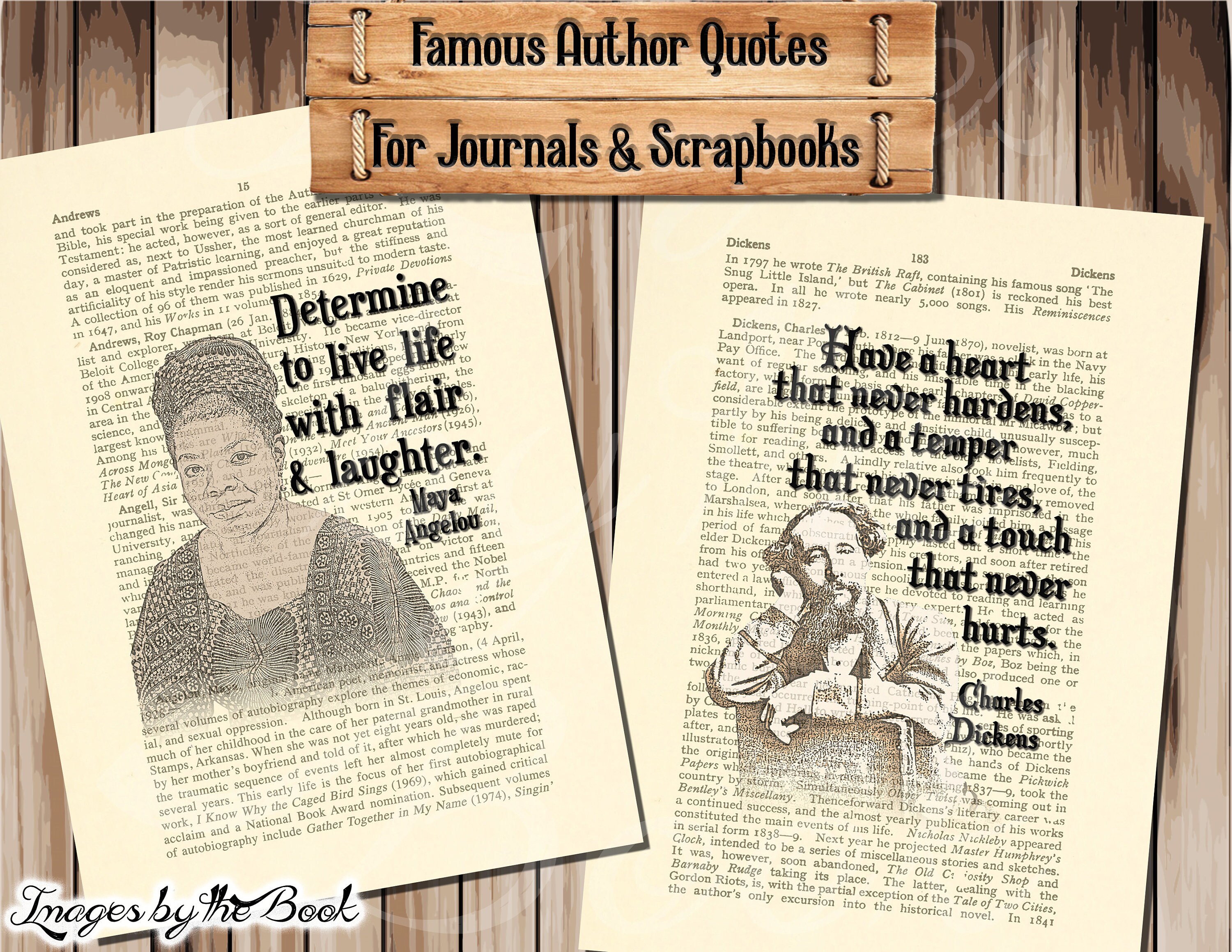 Famous Authors Quotes Junk Journal Kit - Etsy