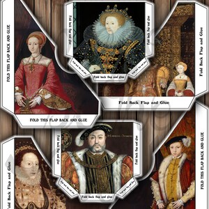 Tudor Portraits, King Henry VIII and Queen Elizabeth I, Junk Journal ...