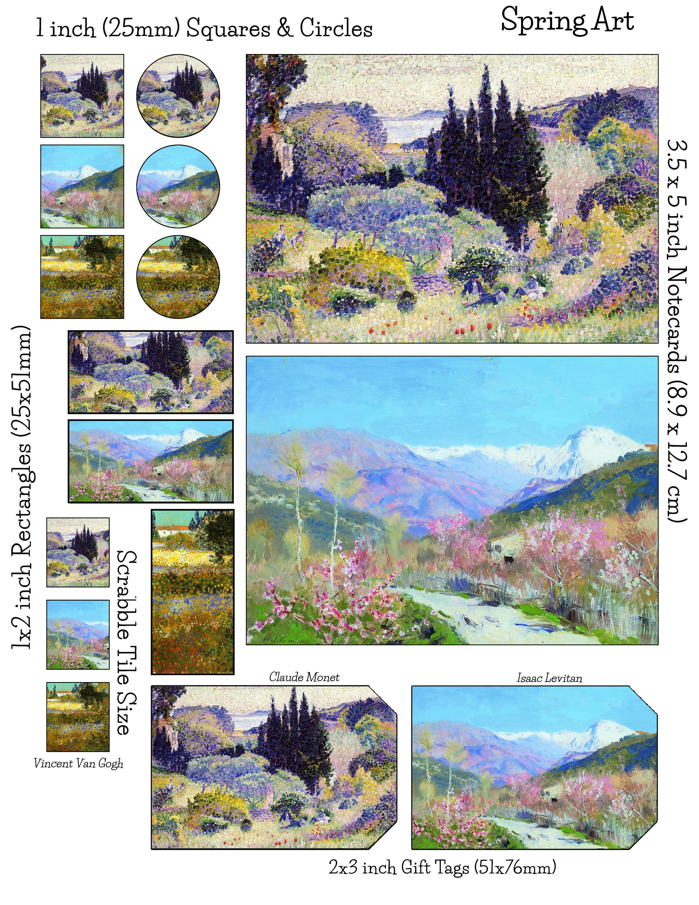 Four Seasons Art Prints Bundle Five Sheets Included. - Etsy