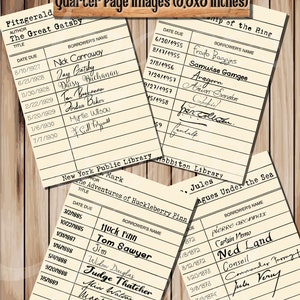 Old Fashioned Library Cards and Card Catalog Cards, Part 2, Junk ...