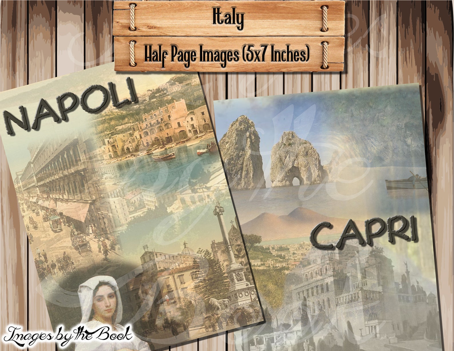 Italy Travel Posters, Italian Ephemera, Junk Journal Kit (digital ...