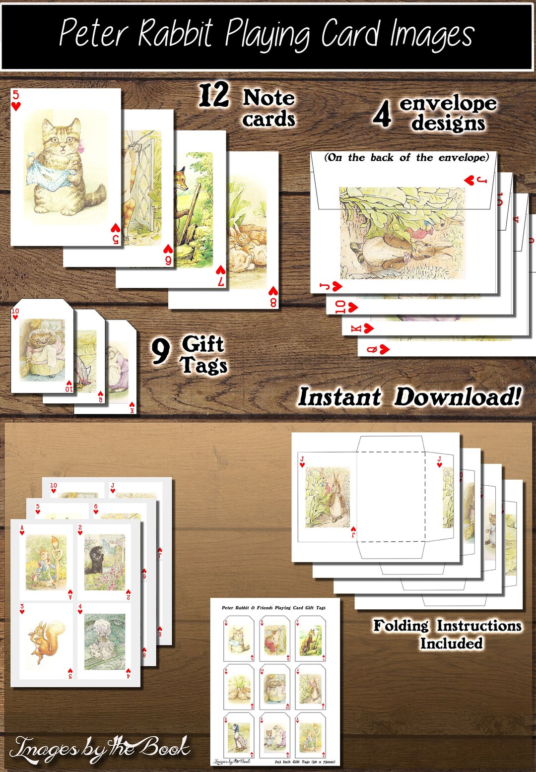 Beatrix Potter Books, Peter Rabbit Playing Cards, Stationery Set ...