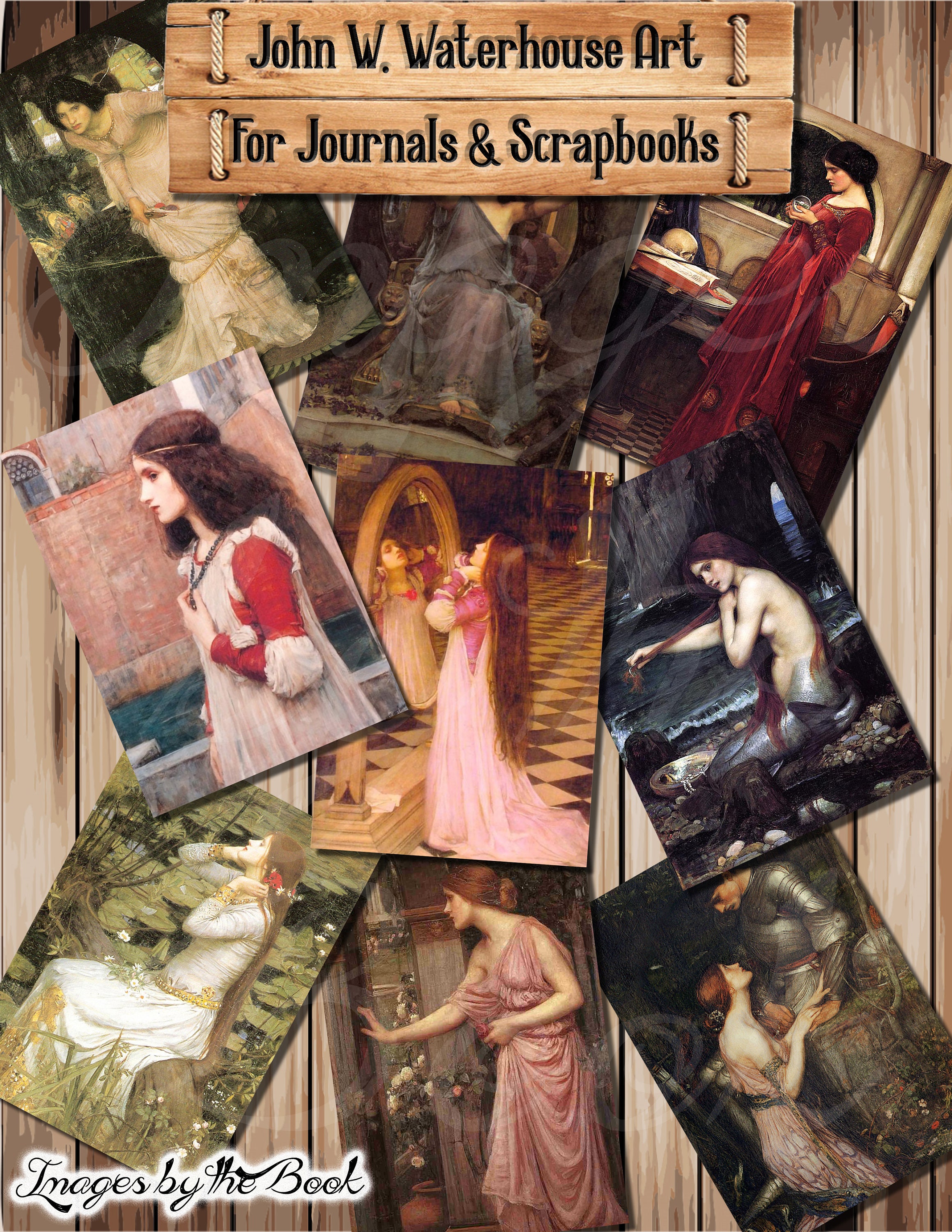 John William Waterhouse Art Junk Journal Kit Download and - Etsy