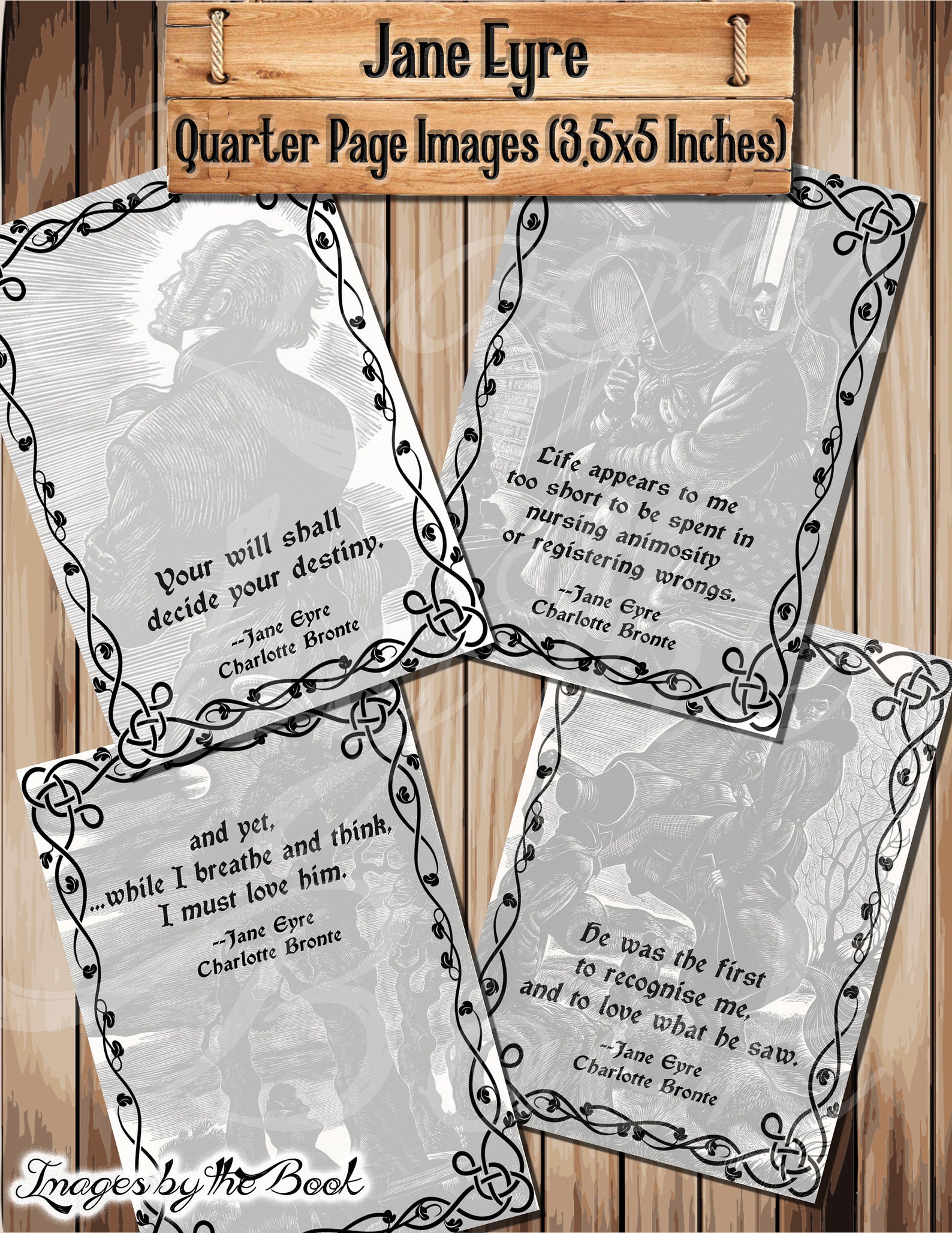 Jane Eyre Quotes, Junk Journal Kit (digital Download) - Etsy
