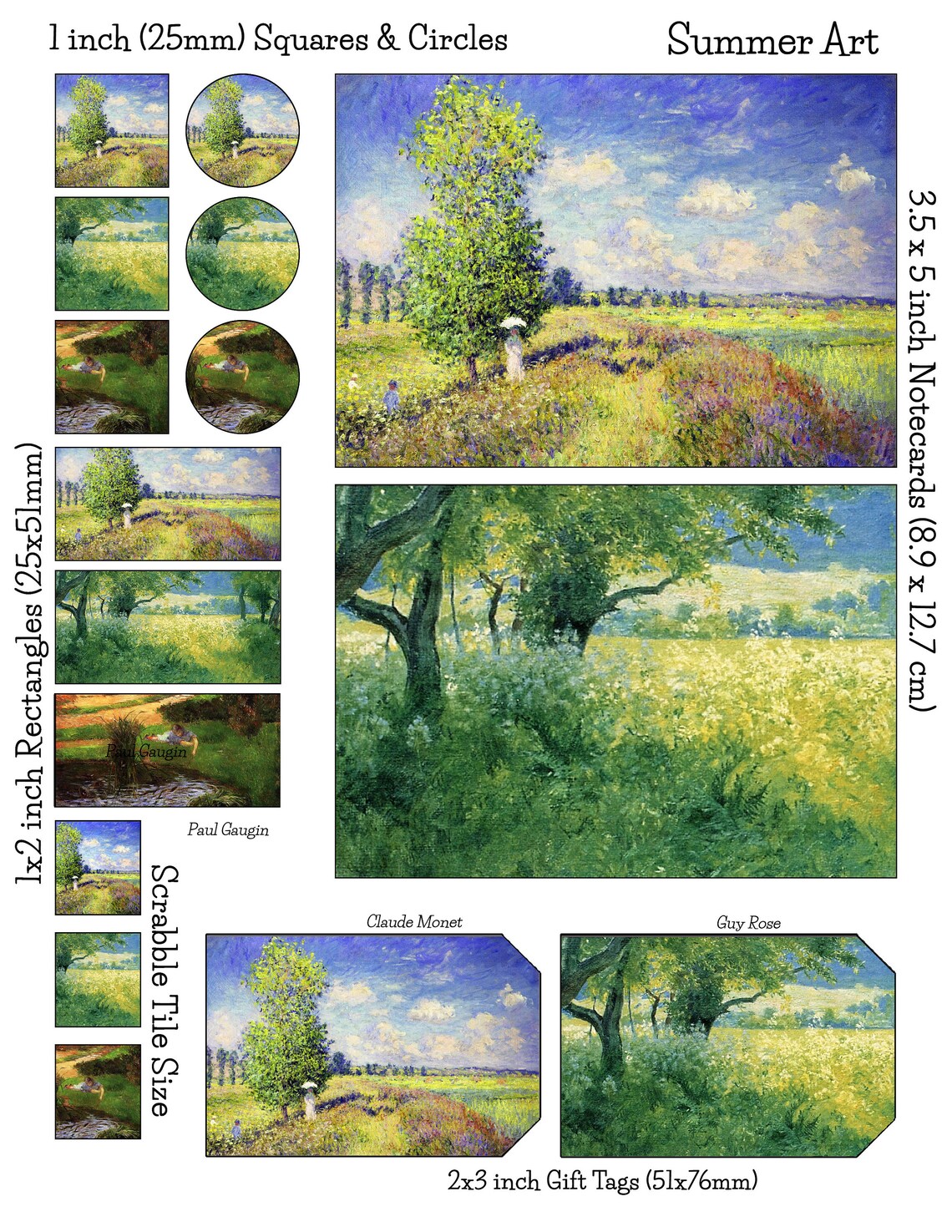 Four Seasons Art Prints Bundle Five Sheets Included. - Etsy