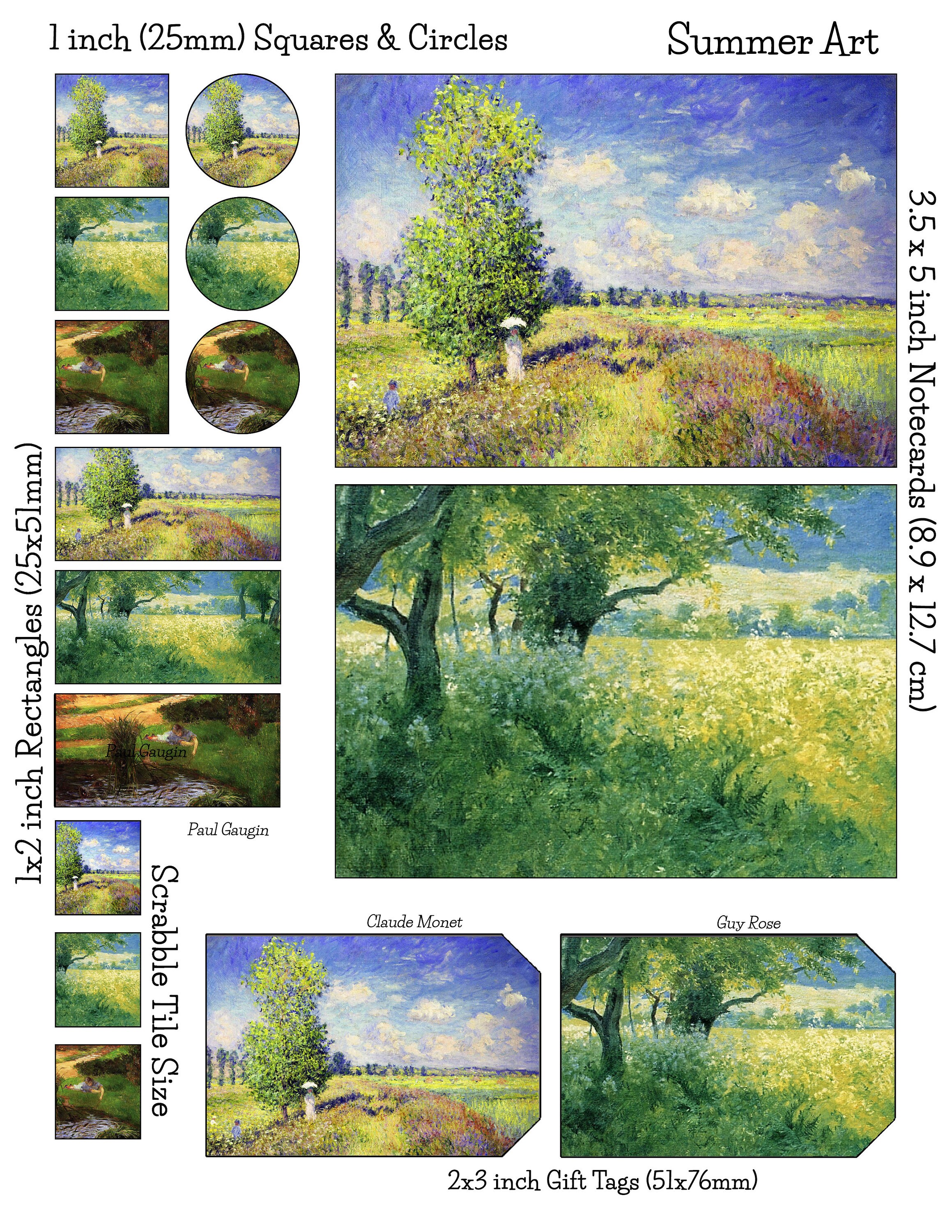 Four Seasons Art Prints Bundle Five Sheets Included. - Etsy