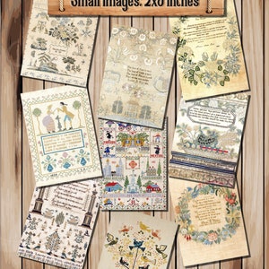 Victorian Embroidery Samplers Part 1, Junk Journal Kit, Download and ...