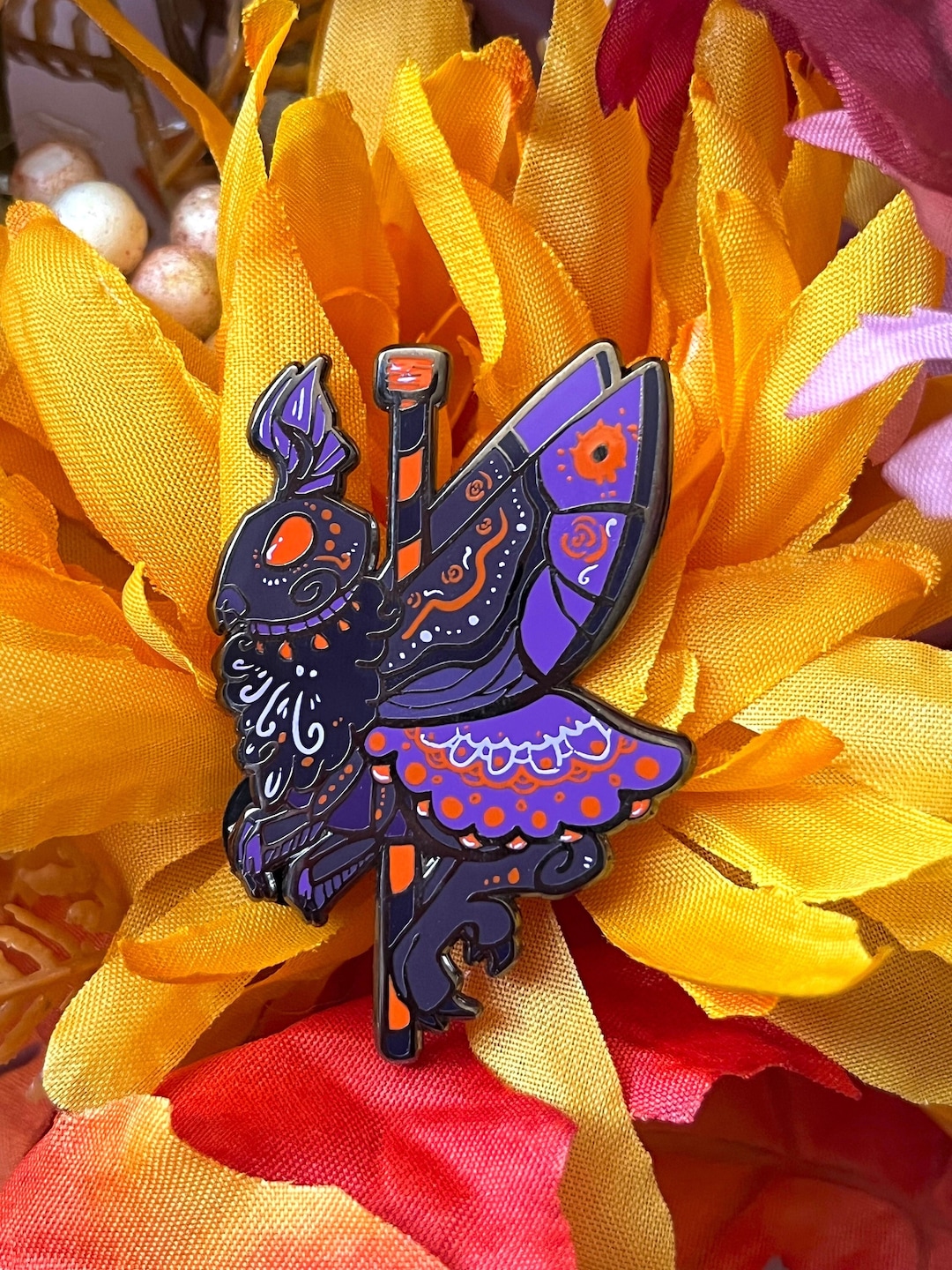 Mothman Cryptid Carousel Hard Enamel Pin - Etsy