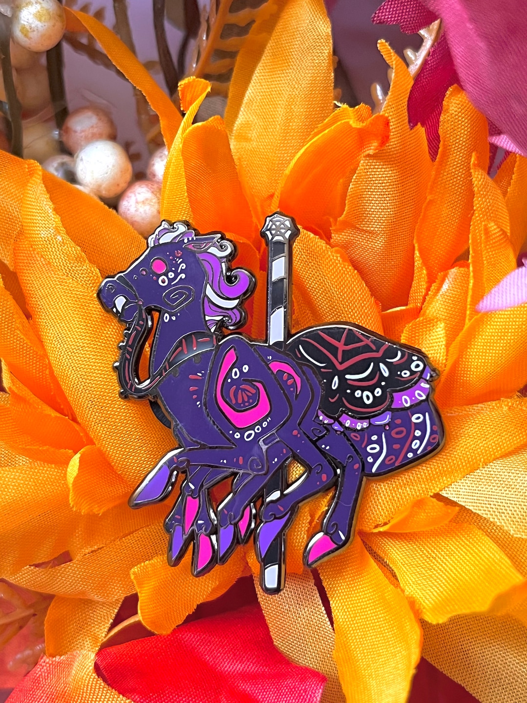 Old Spider Legs Cryptid Carousel Hard Enamel Pin - Etsy