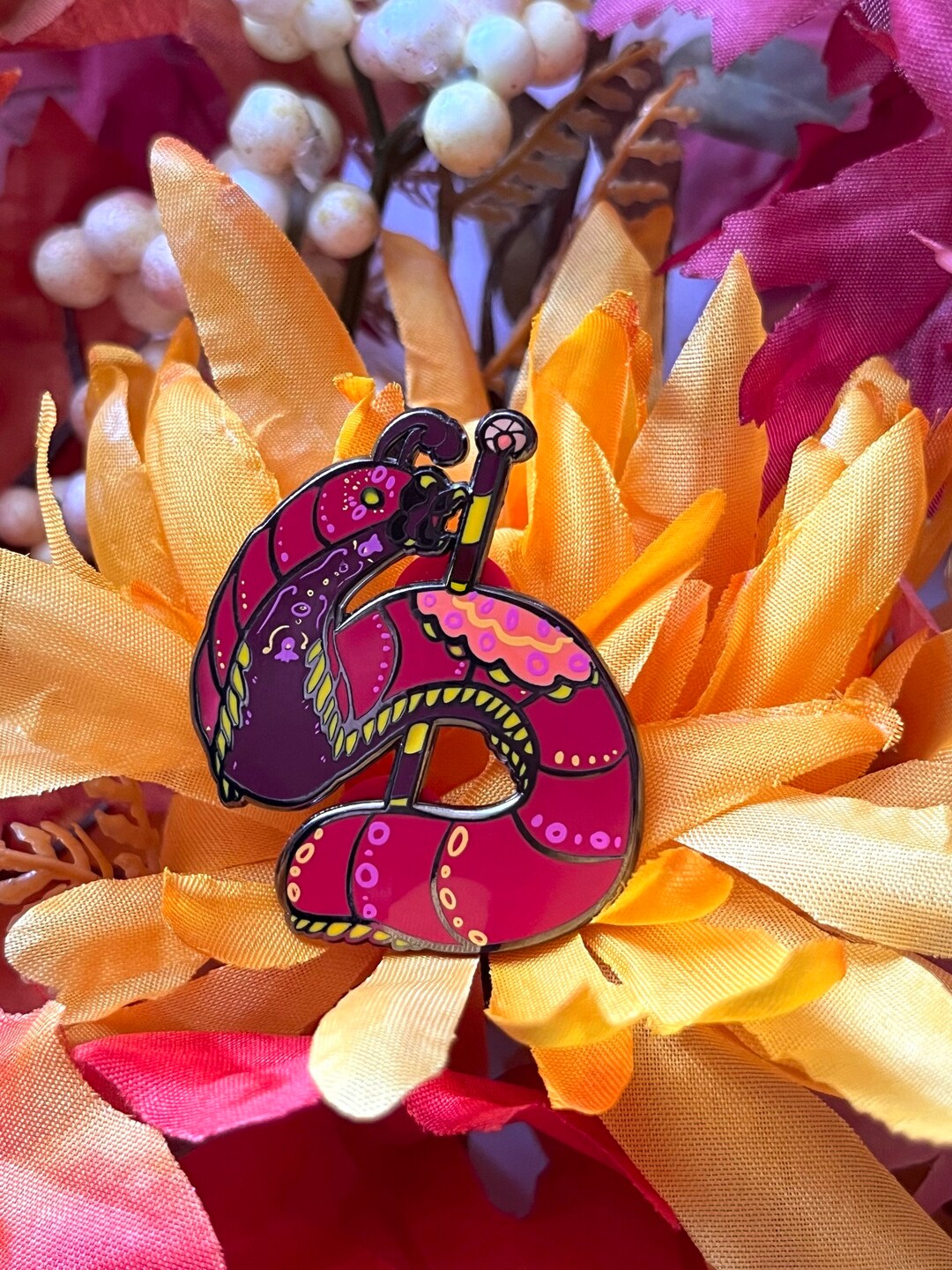 Mongolian Death Worm Cryptid Carousel Hard Enamel Pin - Etsy