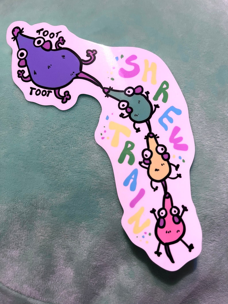Shrew Train Vinyl Sticker - Etsy