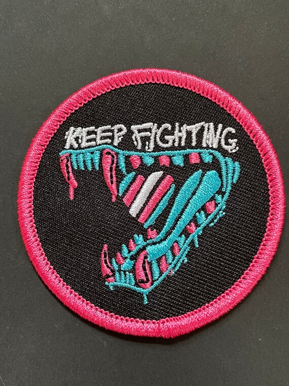 Keep Fighting trans pride patch | Etsy