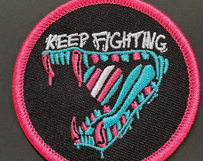Keep Fighting Trans Pride Patch | Etsy