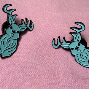 Glow-in-the-dark Cryptid Ghost Deer/ Stag Soft Enamel Pin - Etsy