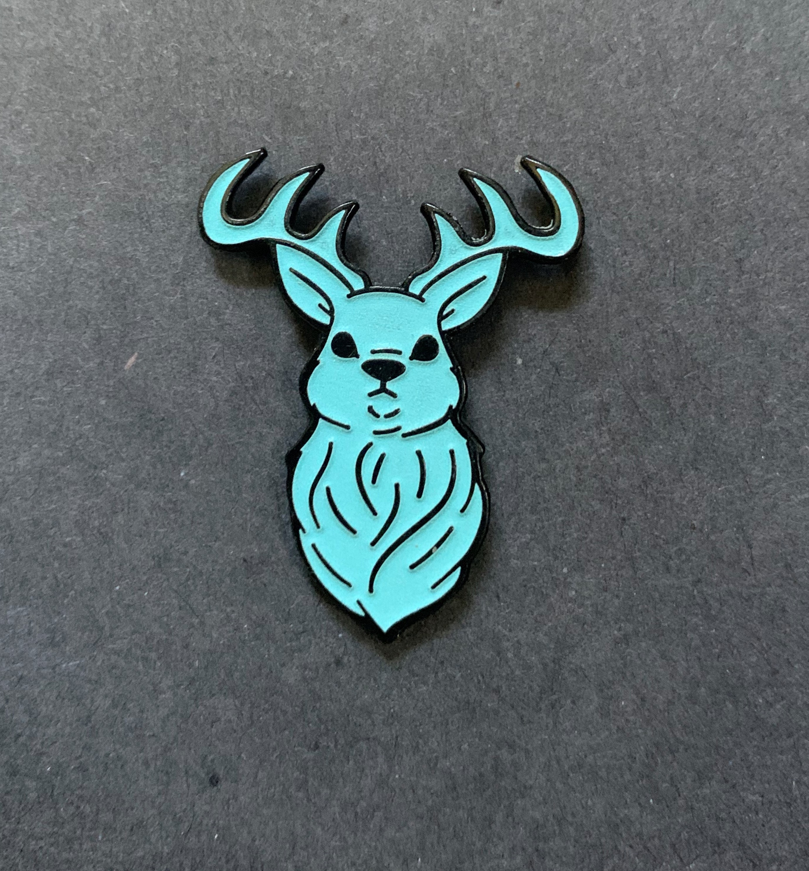 Glow-in-the-dark Cryptid Ghost Deer/ Stag Soft Enamel Pin | Etsy