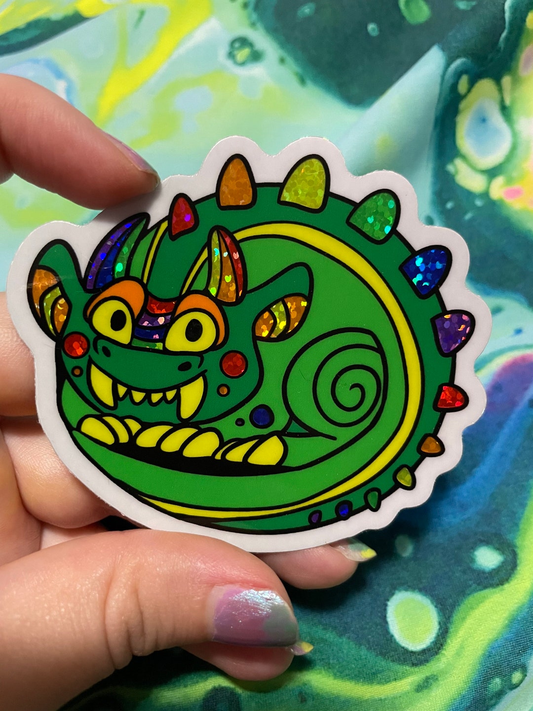 Rainbow Pride Hodag Glitter Sticker - Etsy New Zealand