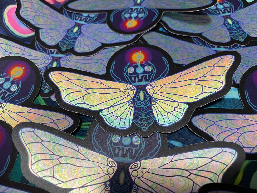 Iridescent Cicada Vinyl Sticker - Etsy