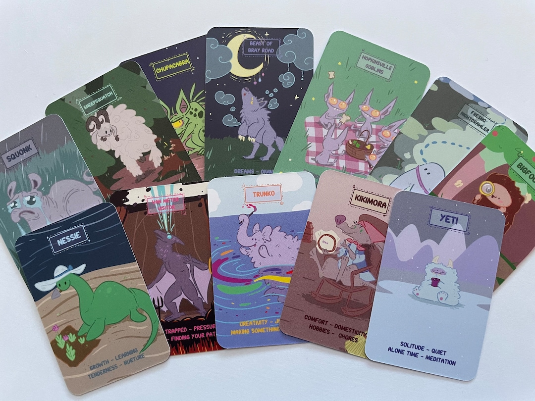 Mini Cryptid and Folklore Oracle Deck - Etsy