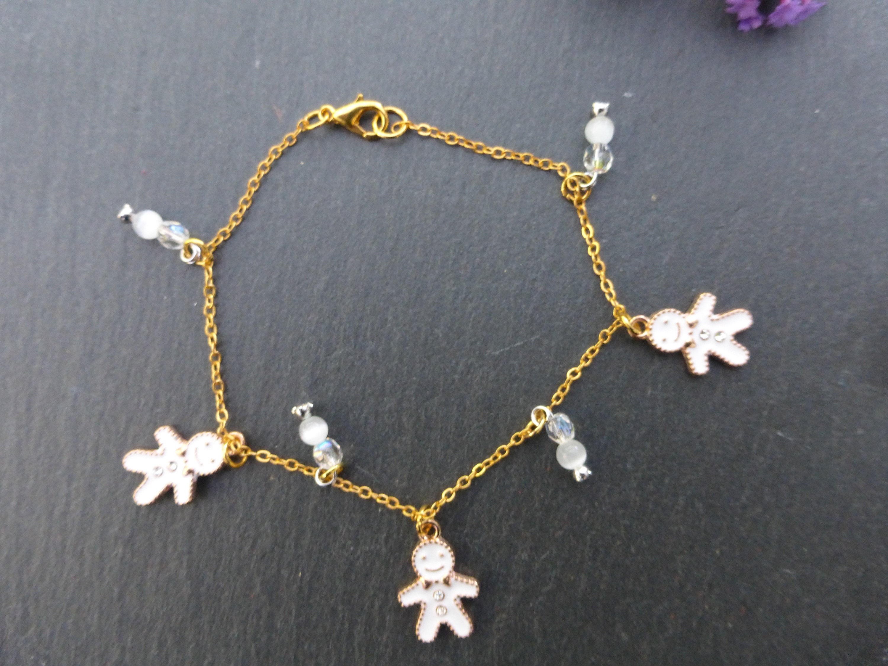 Ginger Bread Charm Bracelet - Etsy