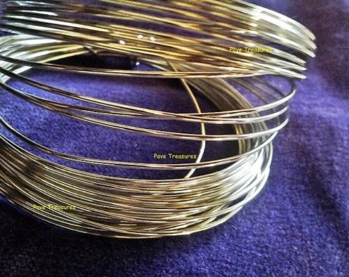 18 Gauge, 14k Rose, Yellow or White Gold, Recycled Round Wire, Half ...