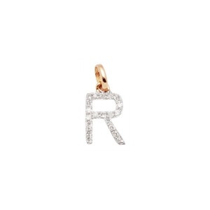 14k SOLID Gold and Diamond Initial Charm - Letter R - 8mm - Perfect! - Etsy
