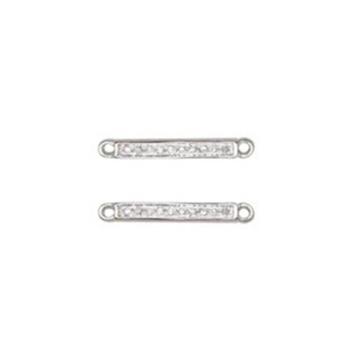 Dual Sided Diamond Bar, Diamond & 14k SOLID Gold Bar Connector, 25 X ...